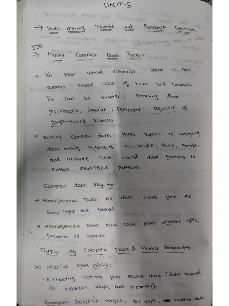 Data Mining UNIT 5 (CES) (AKT) NZZNNNNNNN | PDF