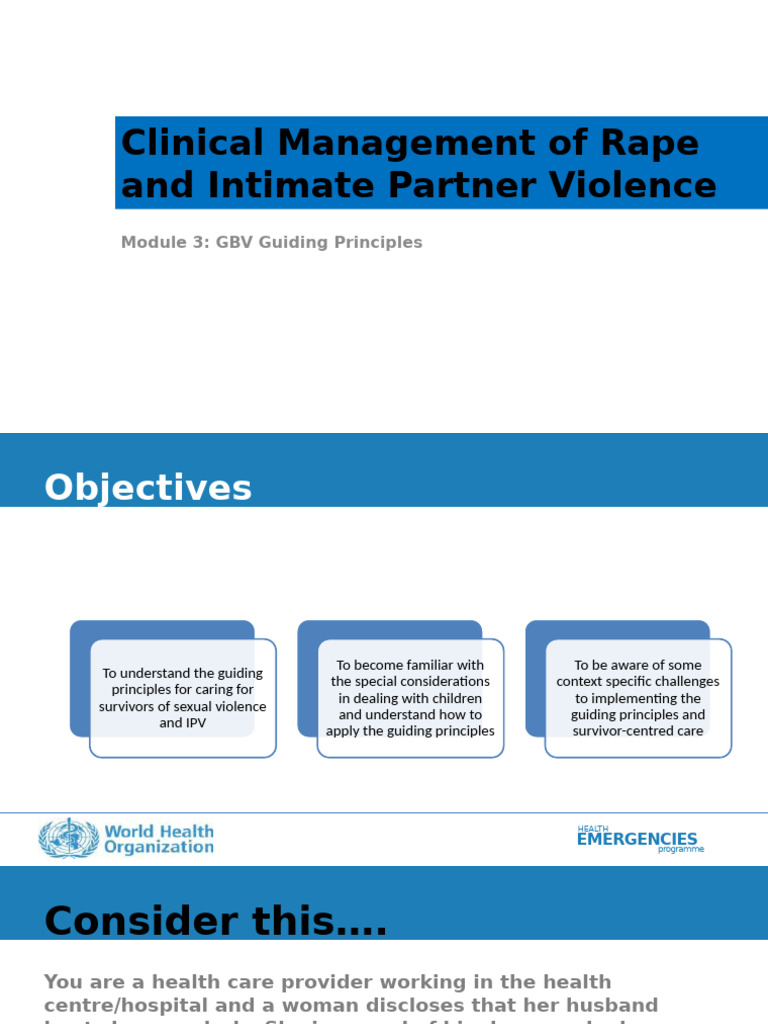 Module 3 GBV Guiding Principles | PDF | Violence | Confidentiality