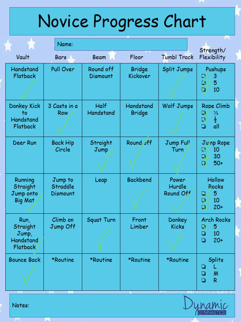 Novice Progress Chart | PDF