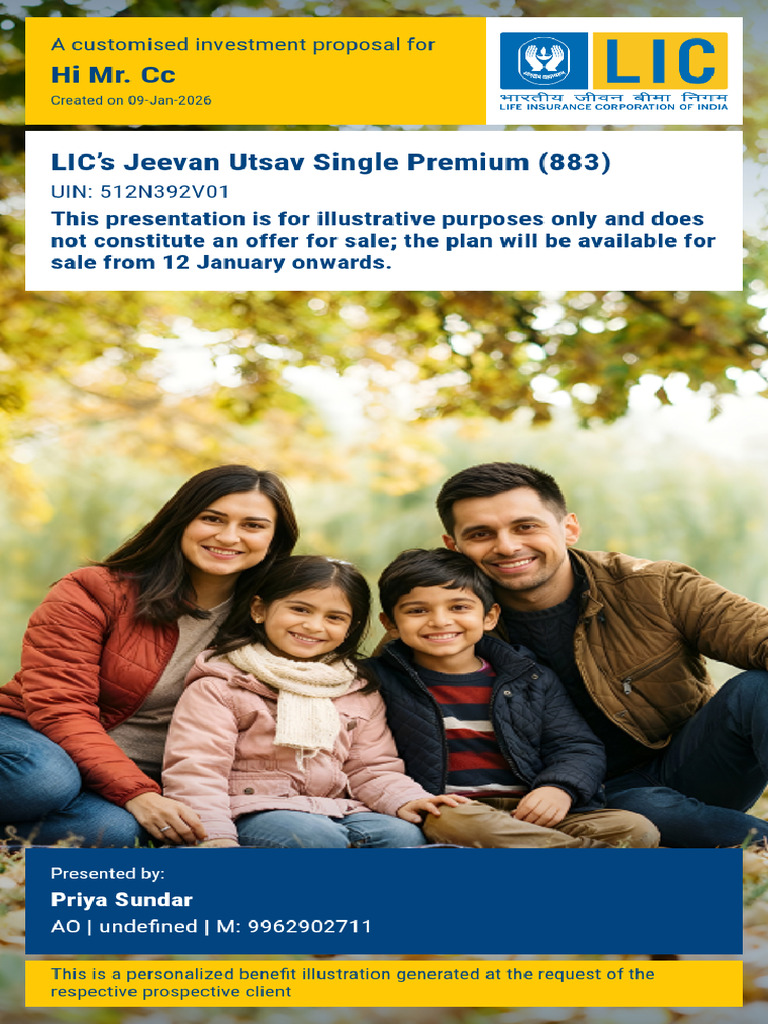 Client Jeevan Utsav Single Premium-1 | PDF