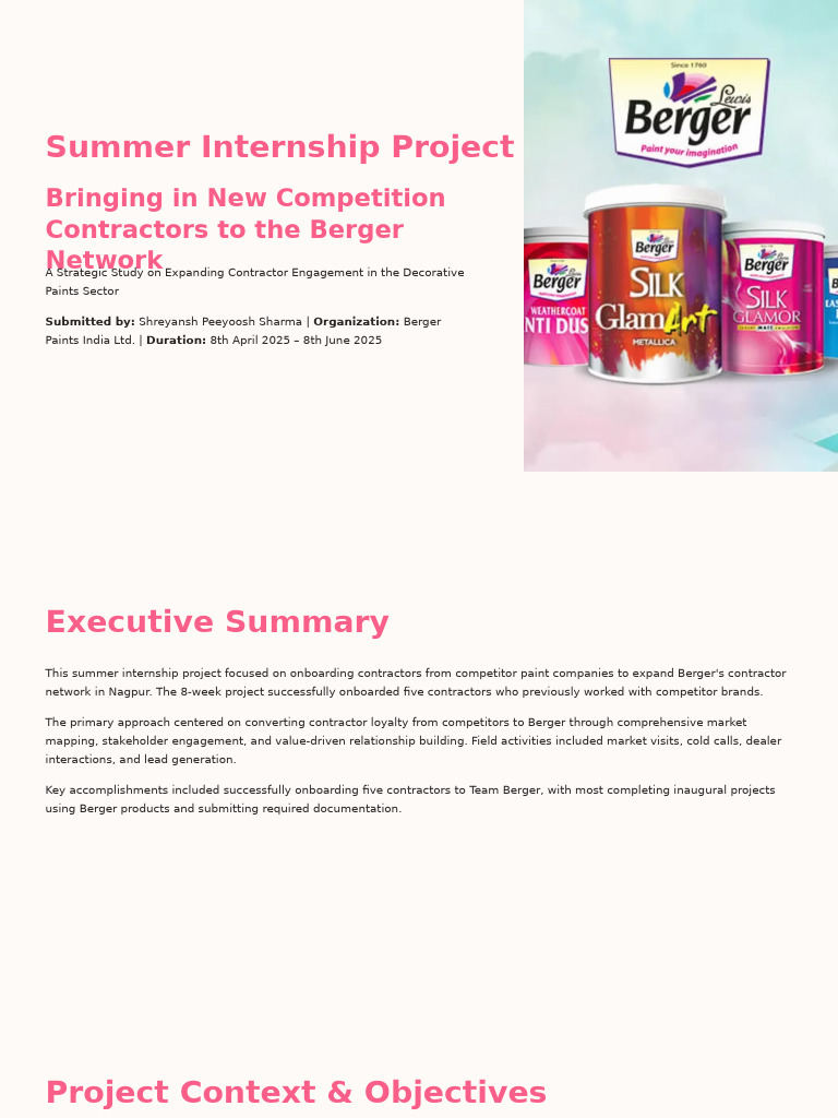 Summer Internship Project | PDF | Brand | Market Segmentation