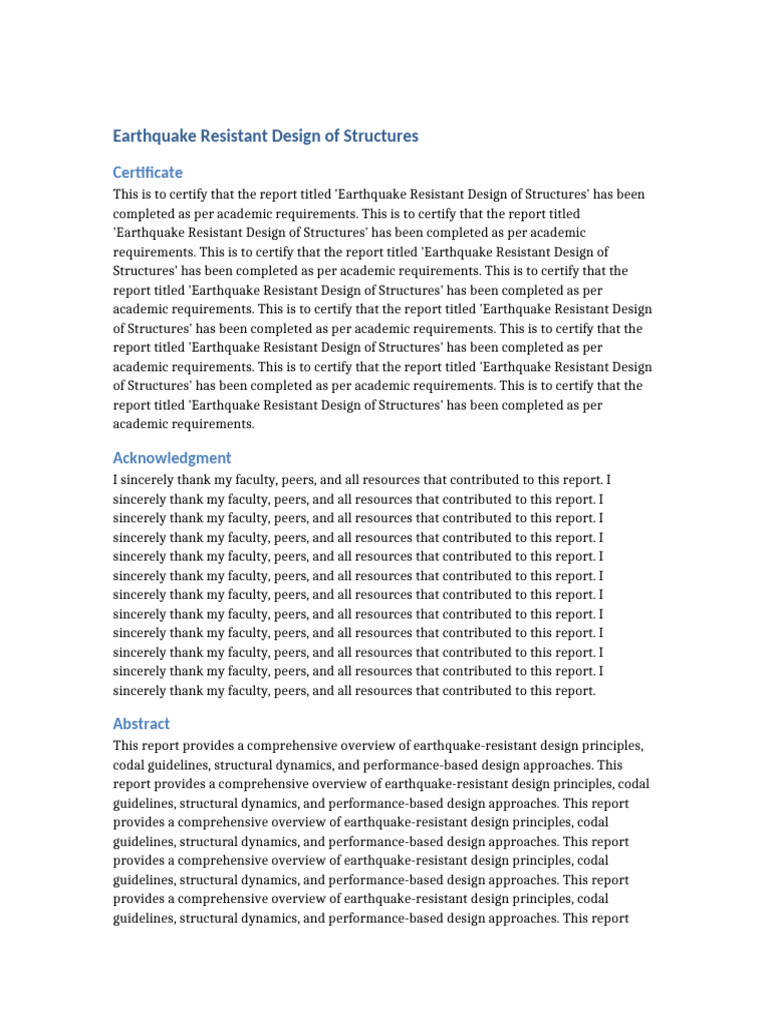 Earthquake Resistant Design Principles | PDF | Earthquake Engineering ...