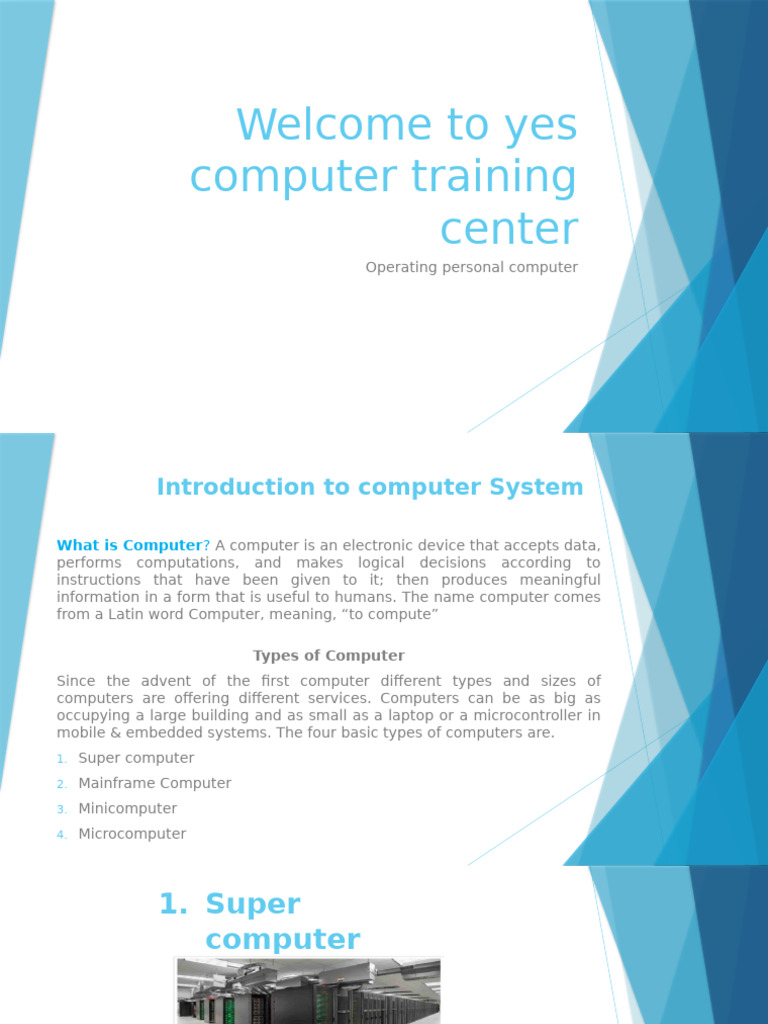 Types and Components of Computers | PDF | Computer Data Storage ...