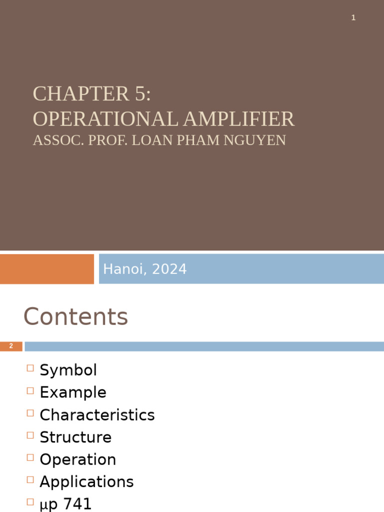 Operational Amplifier Overview and Applications | PDF | Operational ...