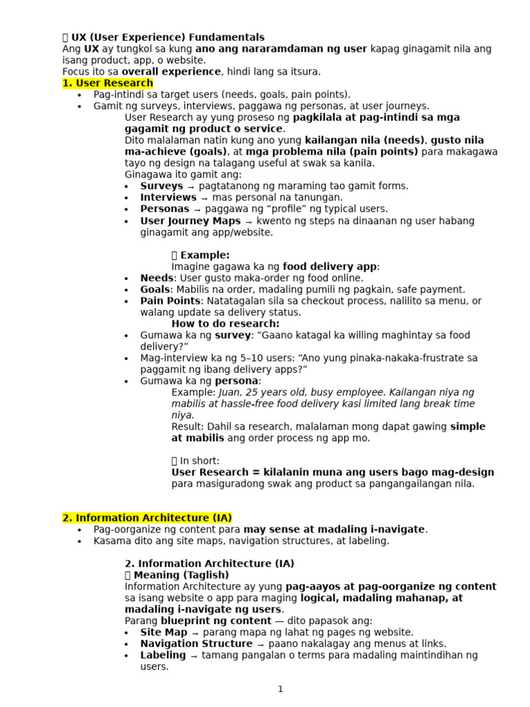 Ux Design Print | PDF