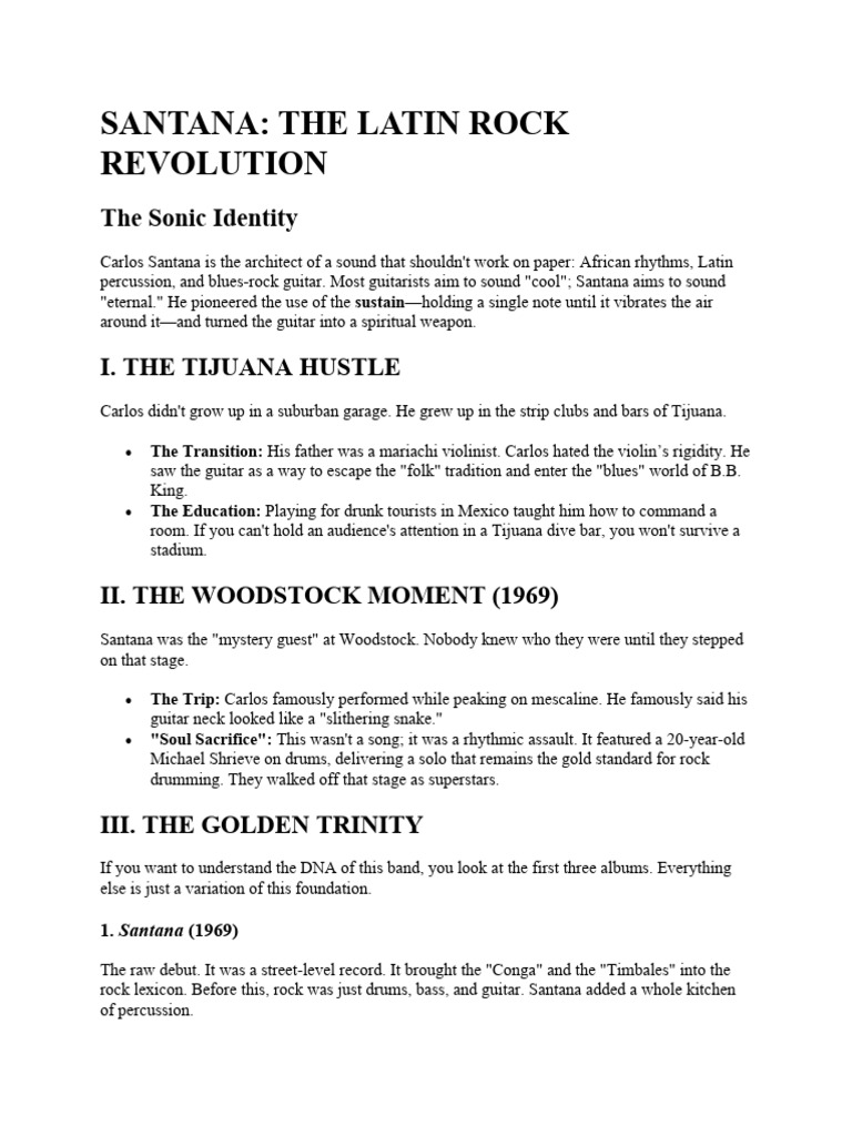 Santana - The Latin Rock Revolution | PDF | Popular Music