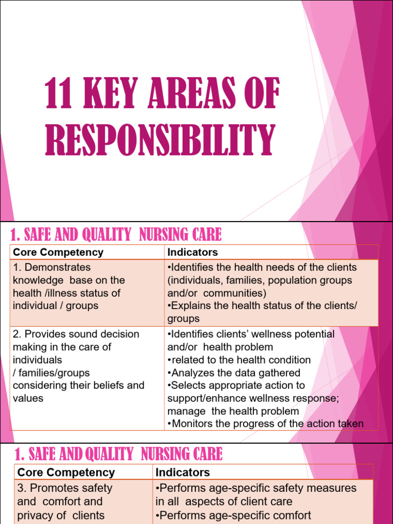 11 Key Areas of Responsibility | PDF | Communication | Methodology