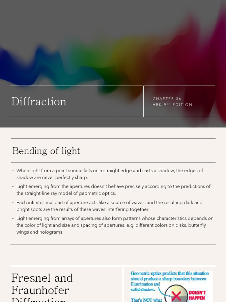 Understanding Light Diffraction Patterns | PDF