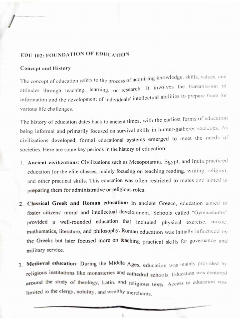 EDU 102 | PDF