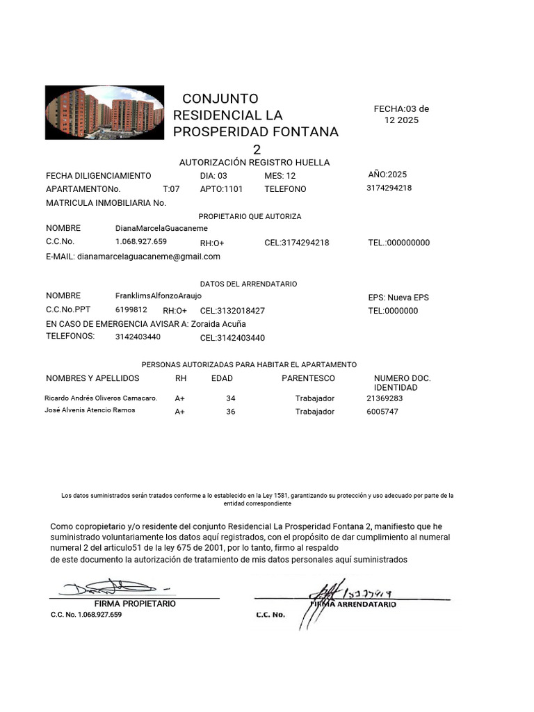 Formato Registro Huellas.pdf | PDF