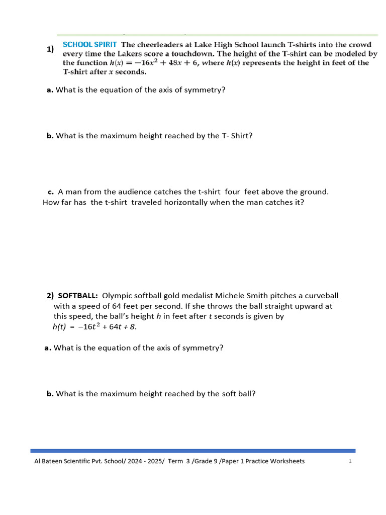Paper 1 (Problem Solving) Gr.9 Practice Worksheet | PDF | Radioactive ...