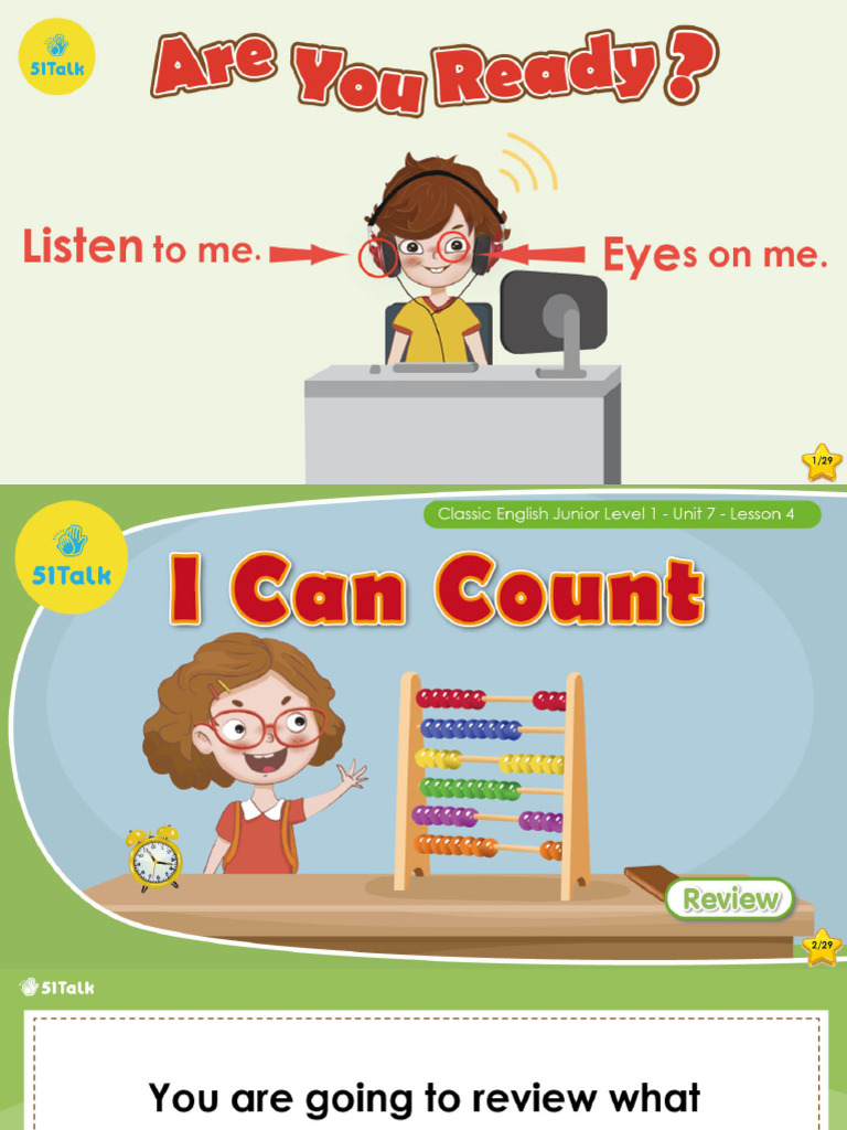 Level 1 - Unit 7 - Lesson 4 - I Can Count | PDF