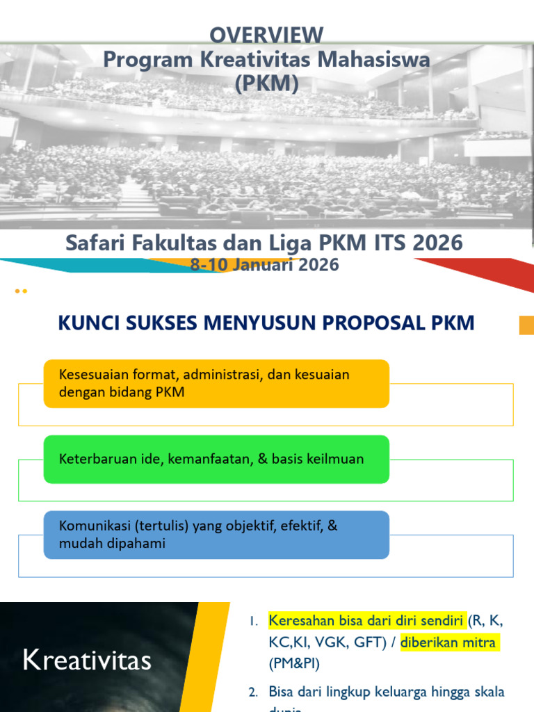Kunci Sukses Proposal PKM ITS 2026 | PDF