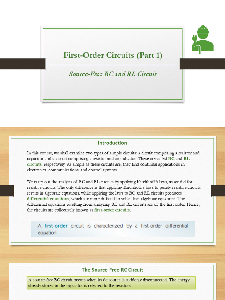 DC CIRCUITS - First Order Circuits (Part 1) | PDF | Electrical Network ...