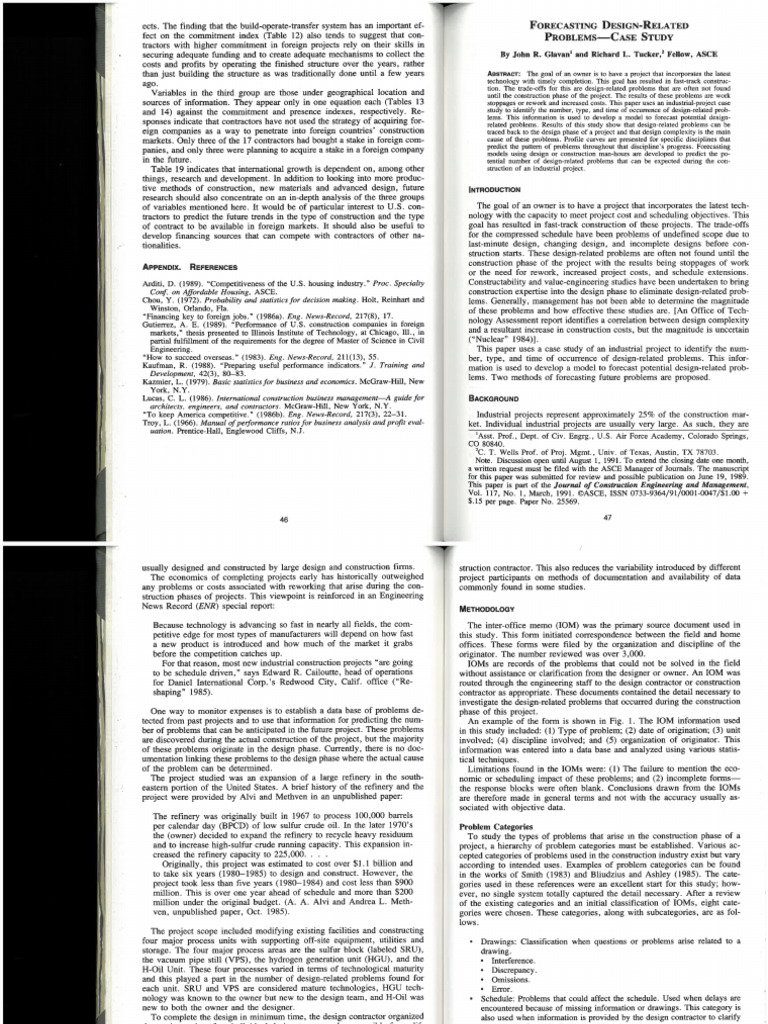 Forecasting Design-Related Problems - Case Study | PDF