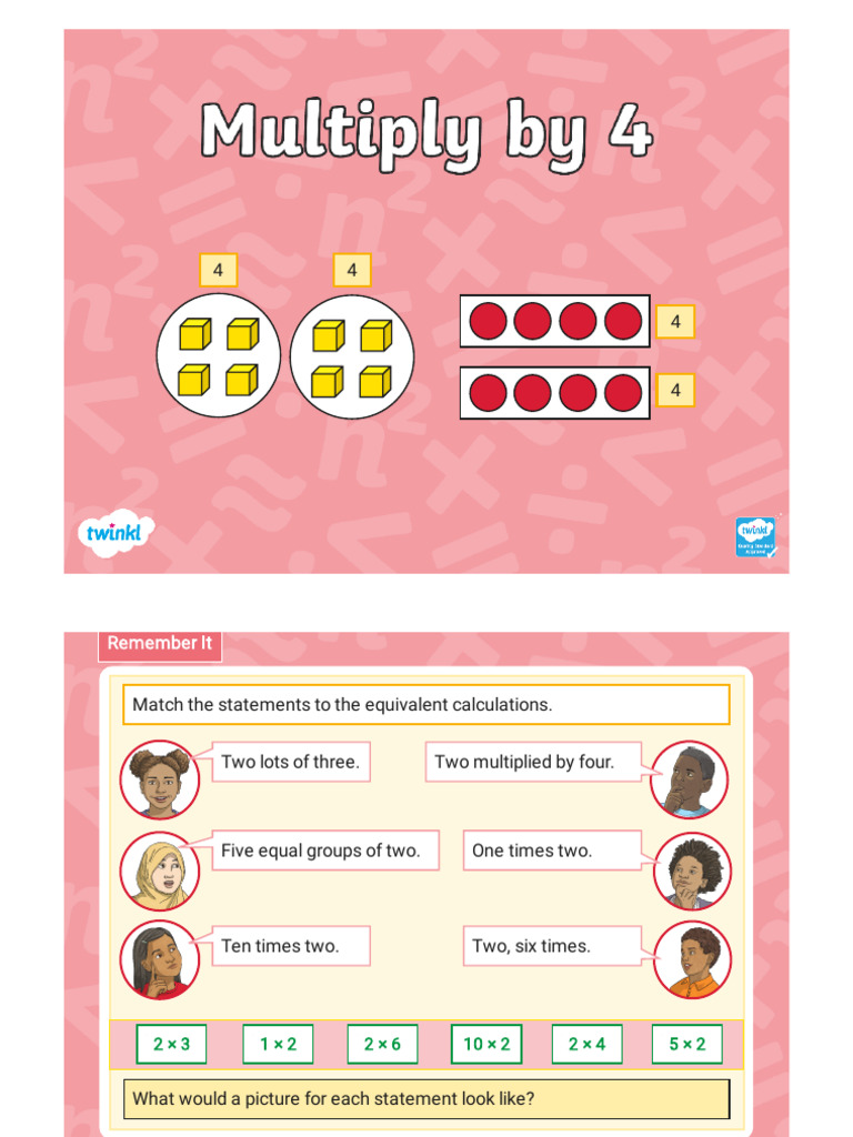 Mastering the 4 Times Table | PDF | Multiplication | Mathematics