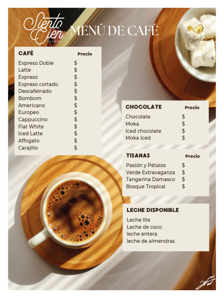 Menu de Cafe | PDF