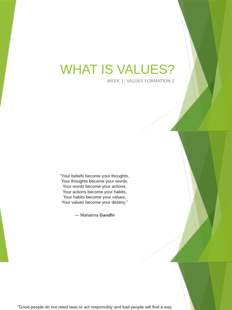 Values 2 Lesson 1 | PDF