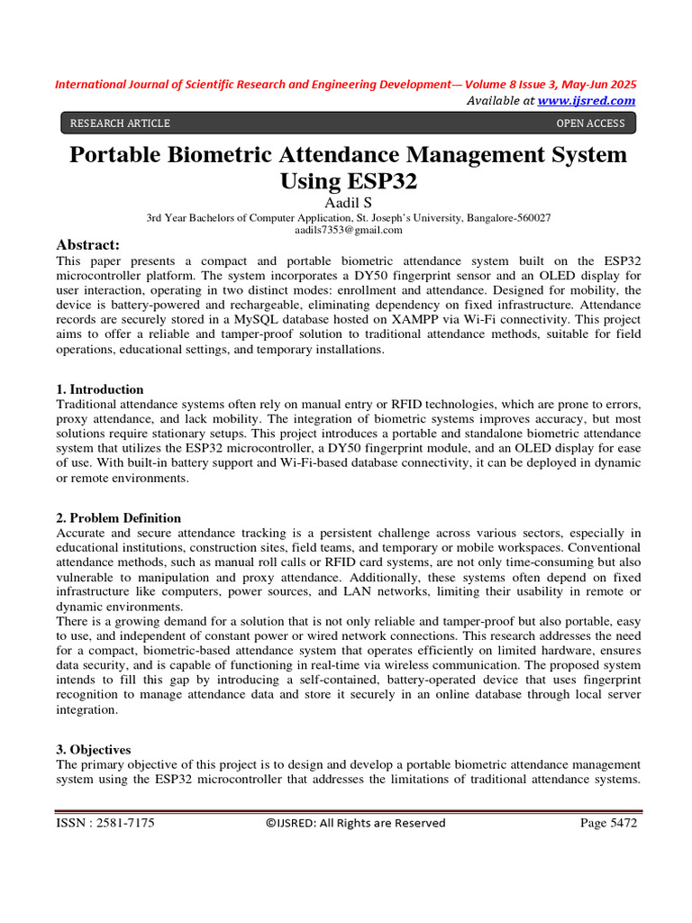 IJSRED-V8I3P623 | PDF | Biometrics | Databases