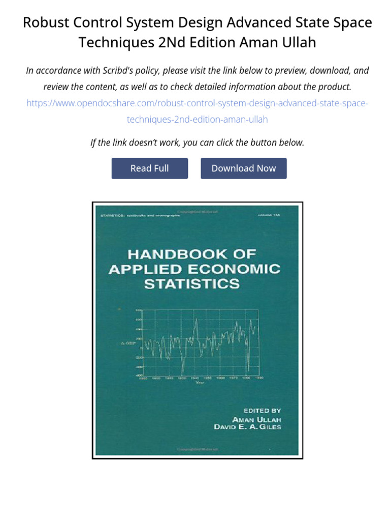 Robust Control System Design Advanced State Space Techniques 2nd ...