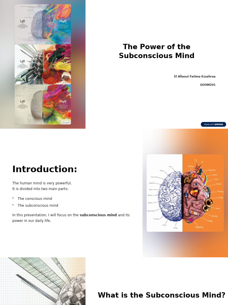Unlocking Subconscious Mind Power | PDF