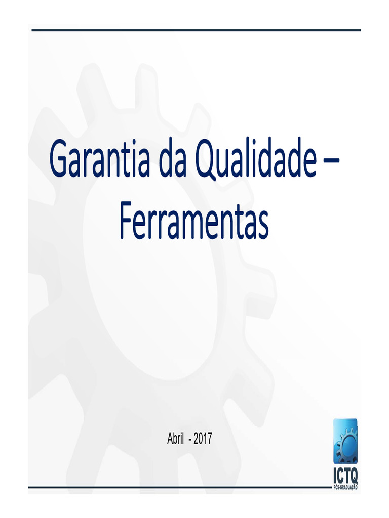 Ferramentas de Garantia da Qualidade | PDF | Histograma | Qualidade ...