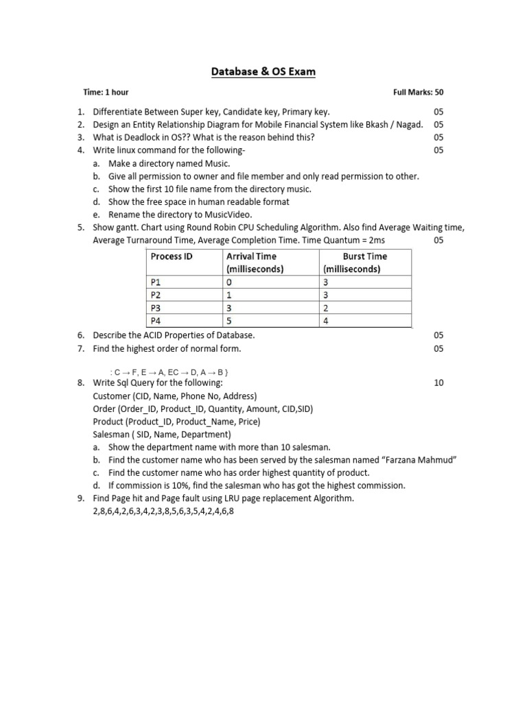Exam DB OS-converted | PDF