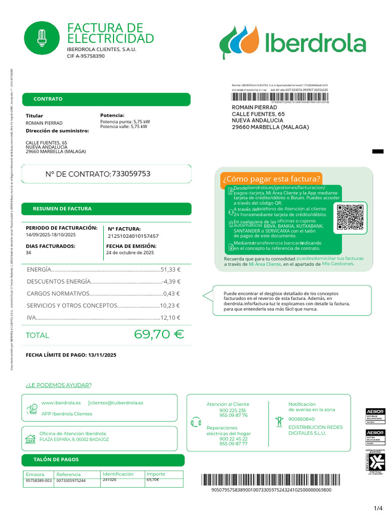 Bill | PDF | Factura | Bancario