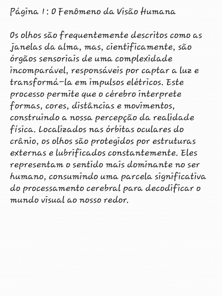 Fatos sobre olhos | PDF
