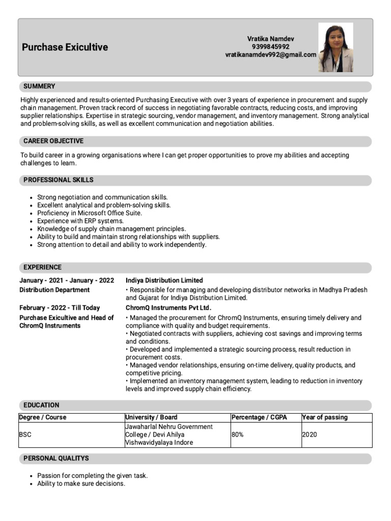 Vratika Namdev | PDF | Procurement | Supply Chain