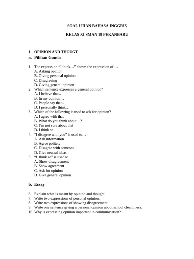 English Exam Questions for Class XI | PDF | Verb | Grammatical Tense