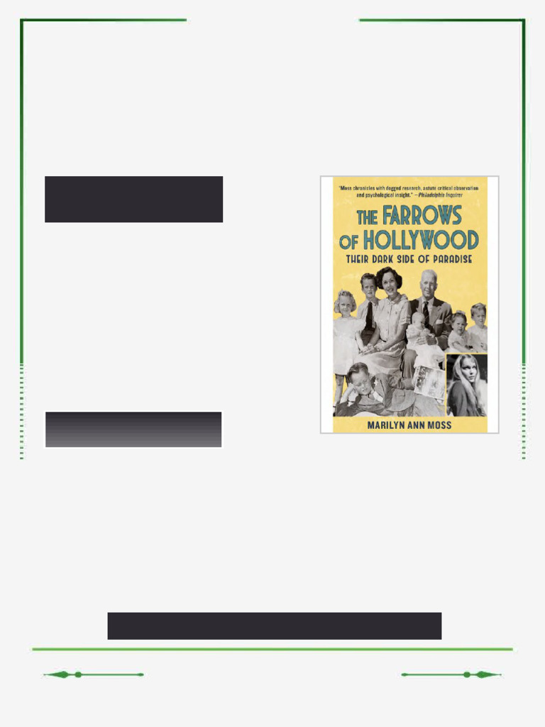 The Farrows of Hollywood Their Dark Side of Paradise First Edition ...
