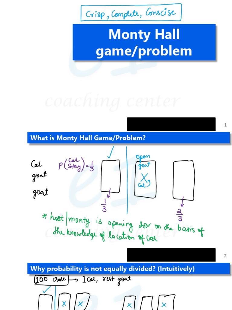 01. Probability (Monty Hall) | PDF