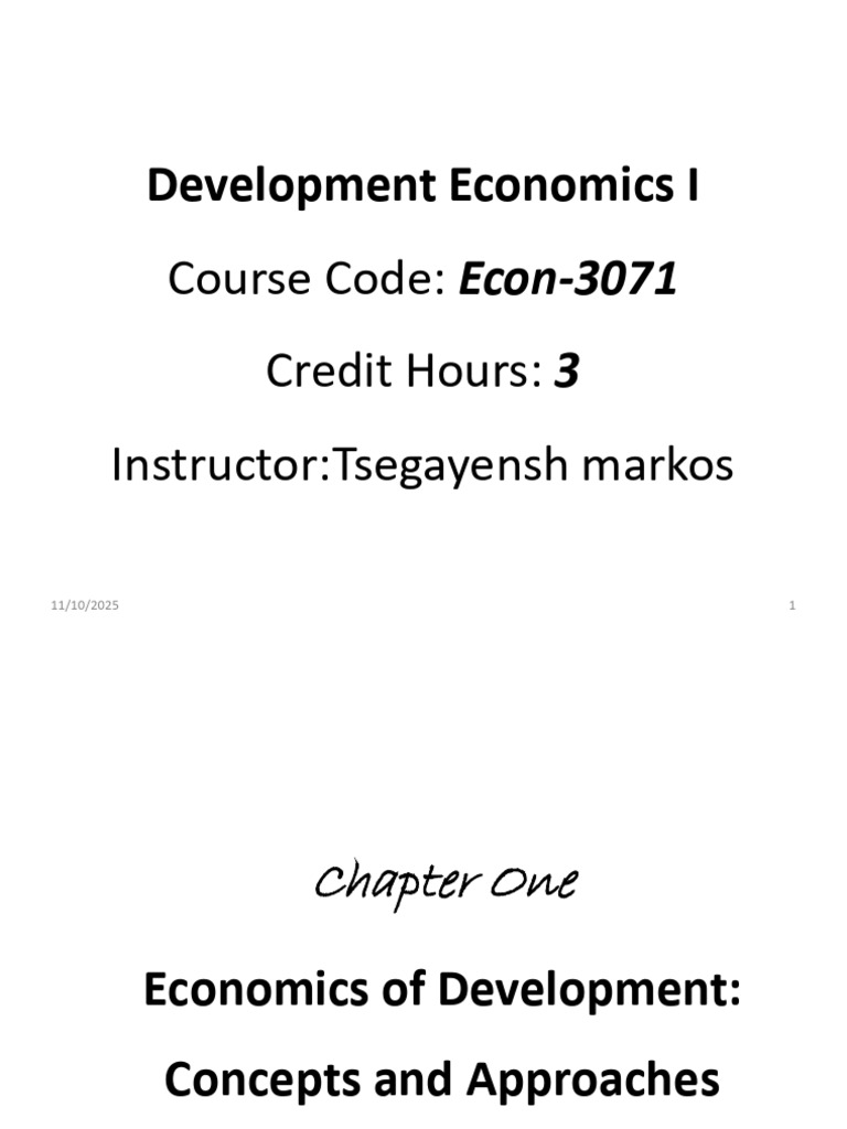 Introduction to Development Economics | PDF | Purchasing Power Parity ...