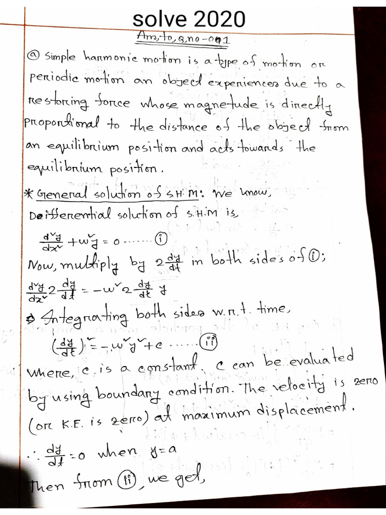 Physics 20 (Solution) | PDF