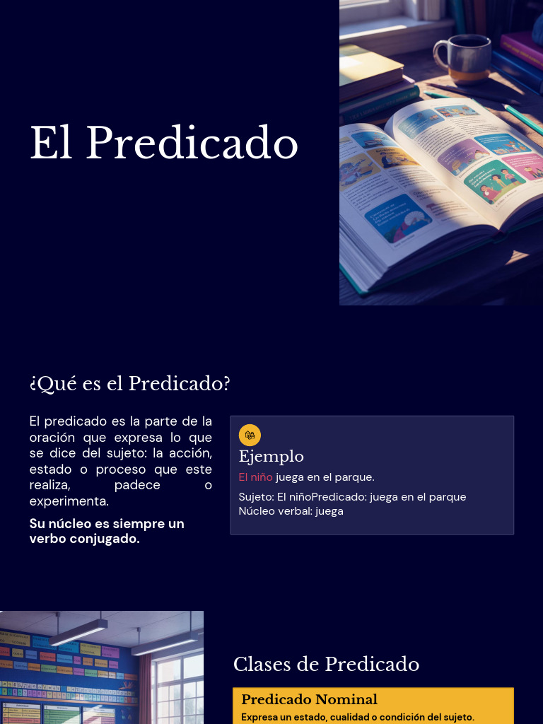 Clases y Estructura del Predicado | PDF | Predicado (Gramática) | Verbo