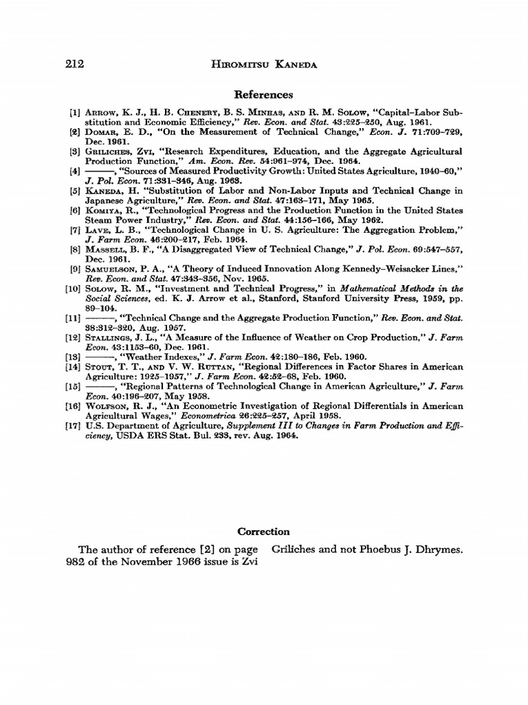 Key References on Agricultural Economics | PDF | Production Function ...