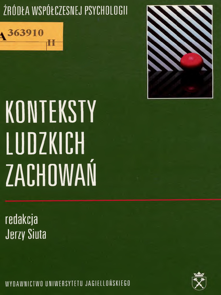 Jerzy Siuta - Konteksty Ludzkich Zachowań | PDF