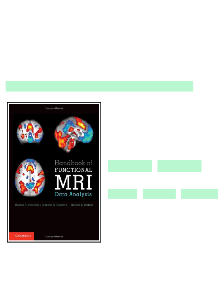 (Ebook) Handbook of Functional MRI Data Analysis by Russell A. Poldrack ...
