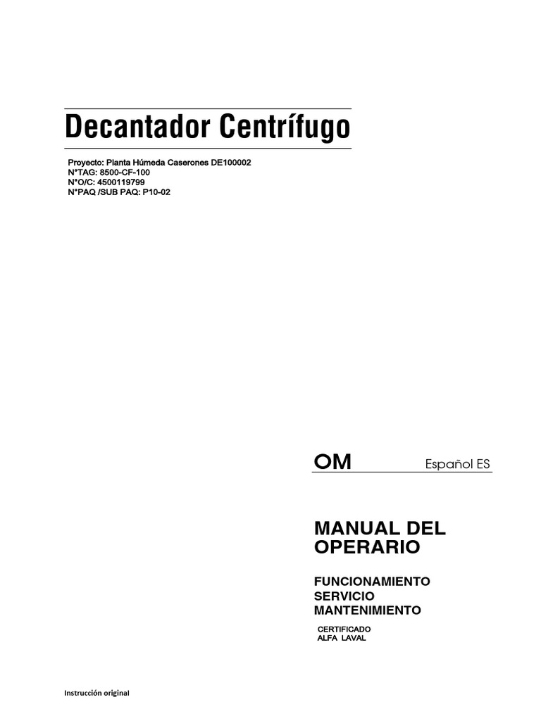 Manual de Operaciones | PDF | Rodamiento (Mecánico) | Corrosión