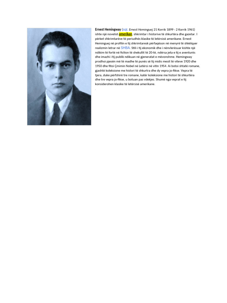 Ernest Hemingway | PDF