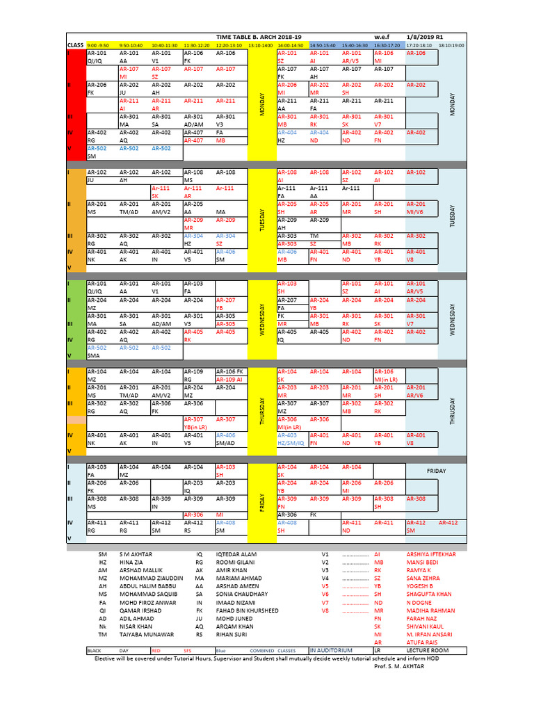 B.Arch TT 01.08.19 R1 | PDF