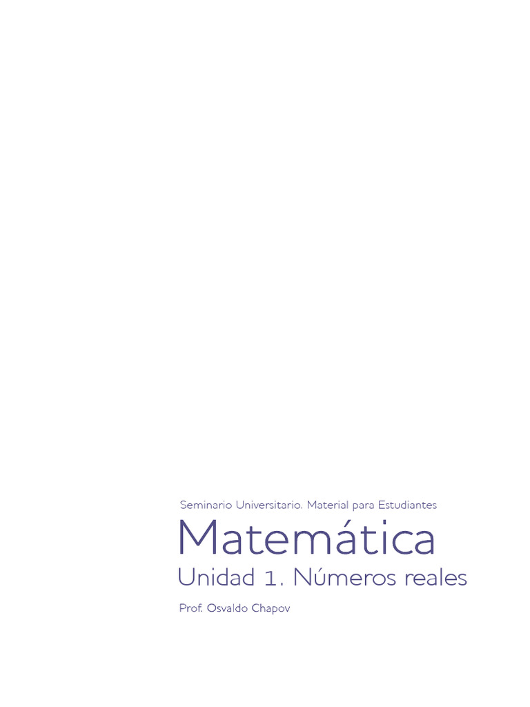 Unidad 1 Matematica | PDF | Exponenciación | Números