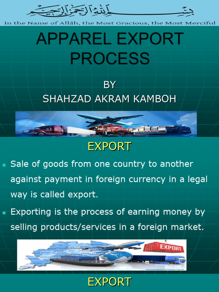 Apparel Export Process Overview | PDF | Letter Of Credit | Bill Of Lading