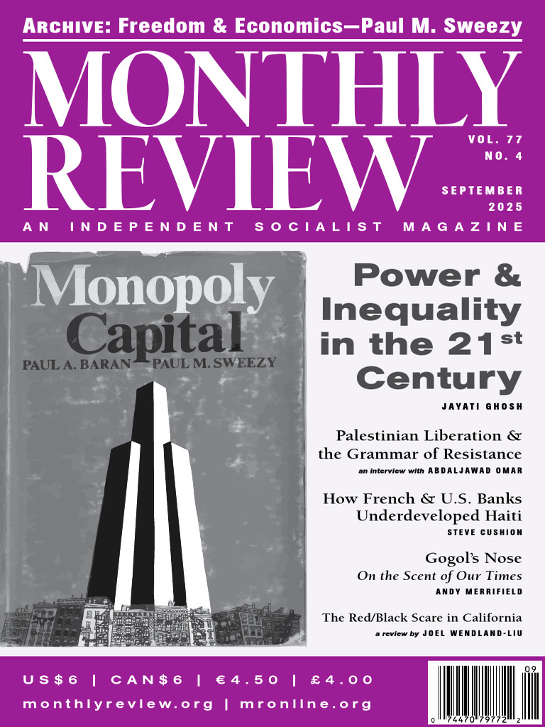 Monthly Review, Vol. 77.04 (September 2025) | PDF | Capitalism | Property