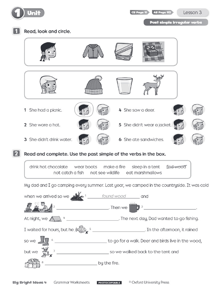 Big Bright Ideas 4 Grammar Worksheets | PDF
