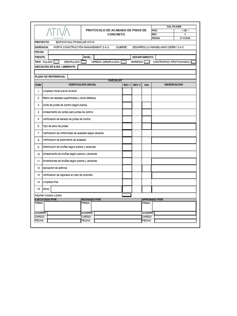 Protocolo de Acabado de Pisos de Concreto | PDF