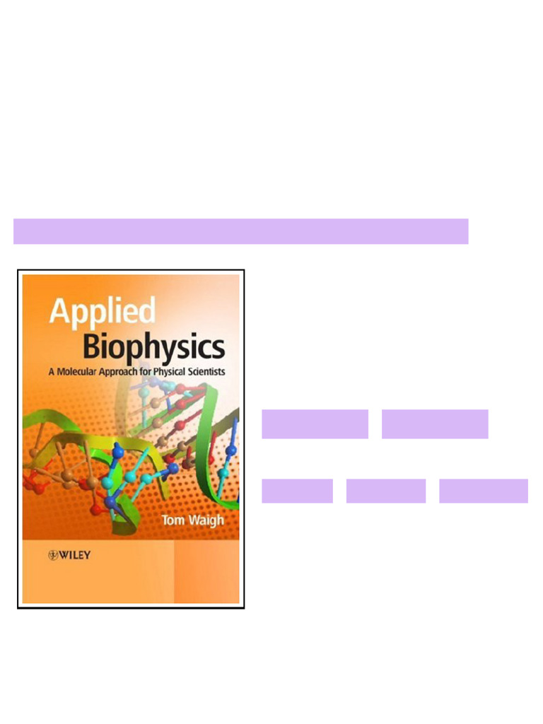 (Ebook) Applied Biophysics - Molecular Approach for Physical Scientists ...