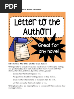Writing a Letter to an Author | PDF