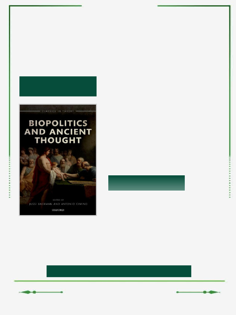 Biopolitics and Ancient Thought Jussi Backman ebook full quality ...